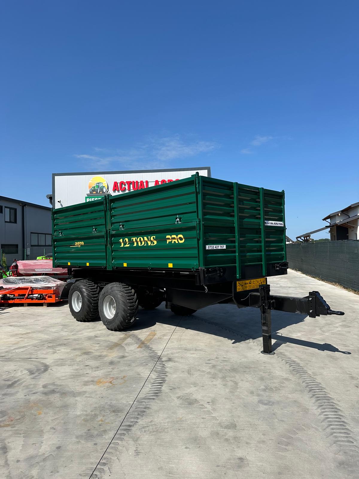 Remorca agricola 12T tandem basculatare hidraulica 3 parti
